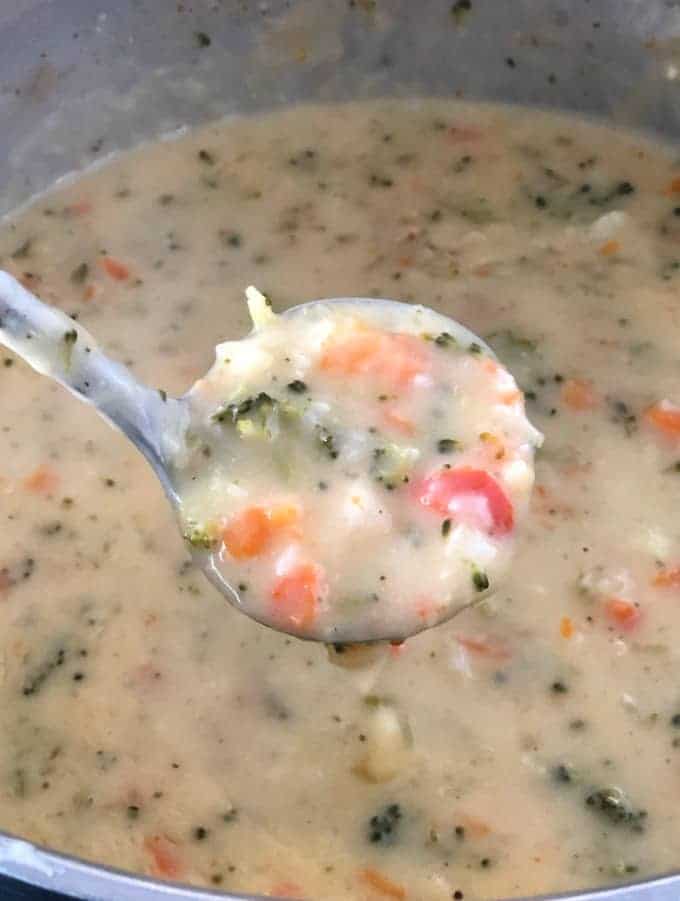 Easy Vegetable Chowder {Creamy & Cheesy} - Princess Pinky Girl