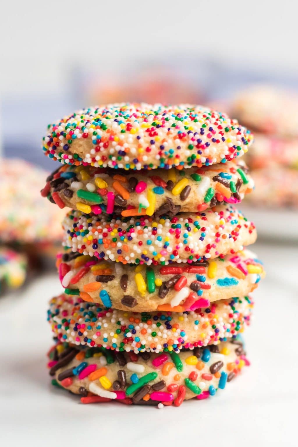 Rainbow Sprinkle Cookies (Soft & Chewy) - Princess Pinky Girl