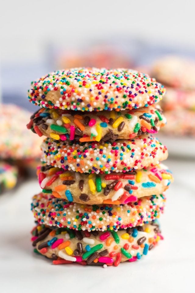 Rainbow Sprinkle Cookies (Soft & Chewy) - Princess Pinky Girl