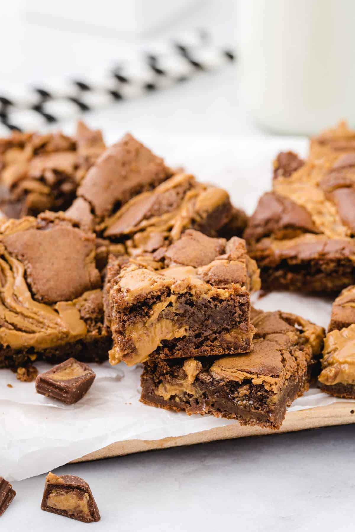 Peanut Butter Brownies {Fudgy and Chewy} - Princess Pinky Girl