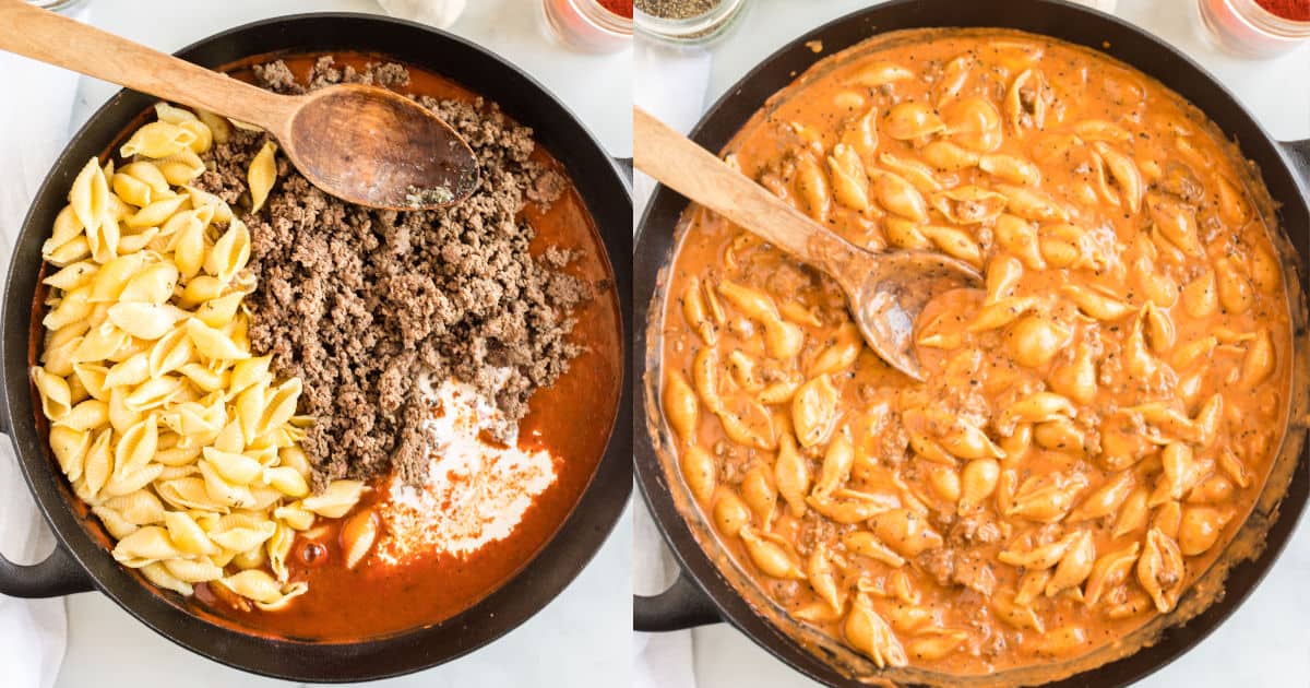 Creamy Beef and Shells - Princess Pinky Girl