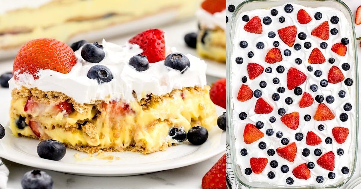 No Bake Berry Icebox Cake - Princess Pinky Girl