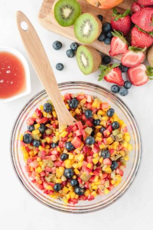 Fruit Salsa with Cinnamon Chips - Princess Pinky Girl