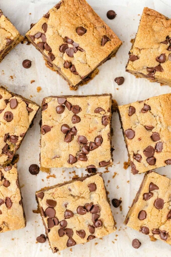 Soft & Chewy Chocolate Chip Cookie Bars - Princess Pinky Girl