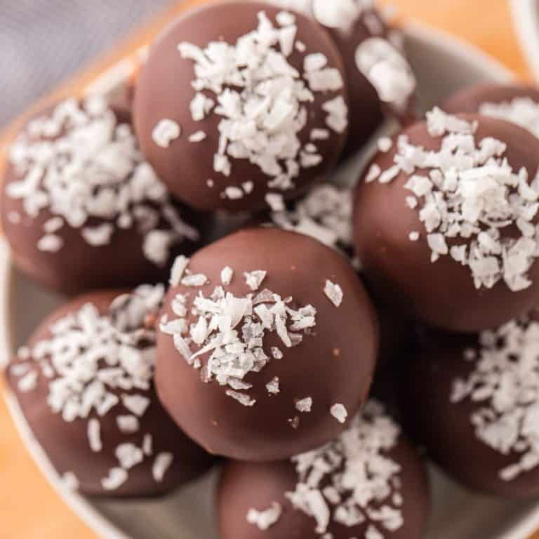 Chocolate Coconut Balls (No-Bake Recipe) - Princess Pinky Girl