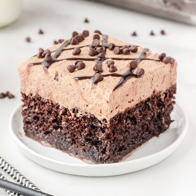 Death By Chocolate Poke Cake - Princess Pinky Girl