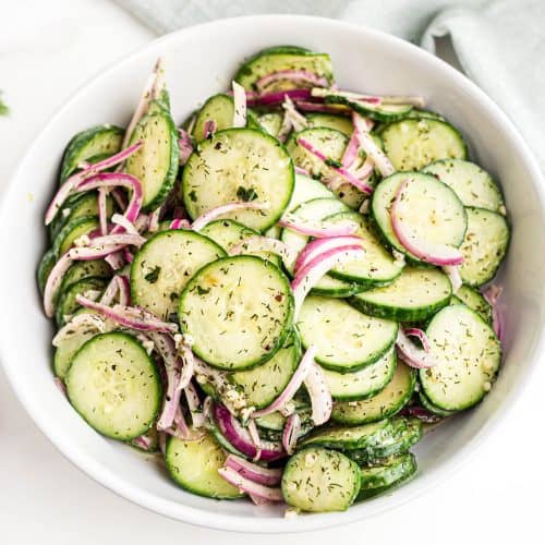 Easy Cucumber Salad - Princess Pinky Girl