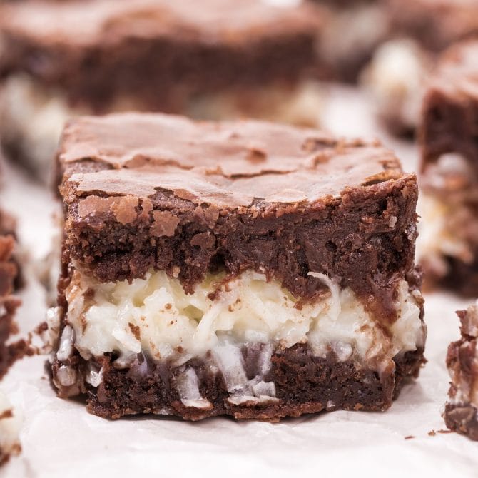 Coconut Brownies - Princess Pinky Girl