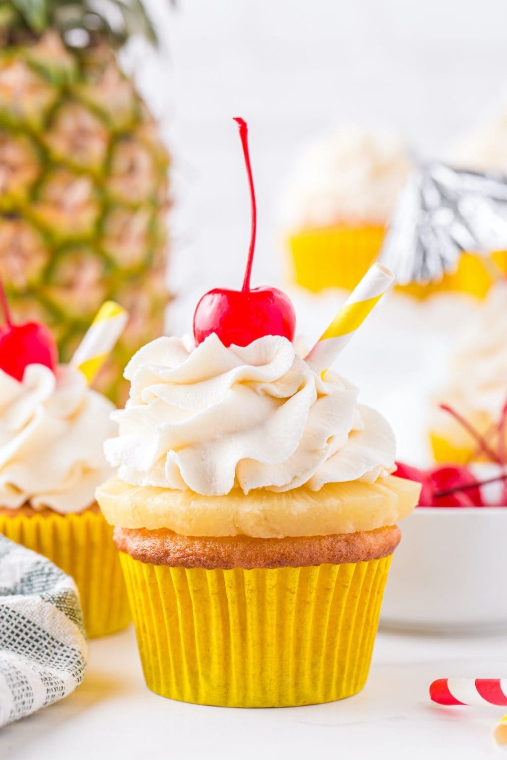 Pina Colada Cupcakes - Princess Pinky Girl