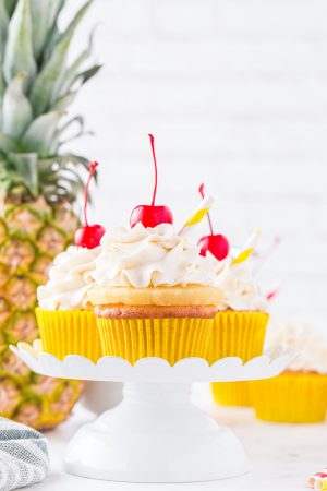 Pina Colada Cupcakes - Princess Pinky Girl