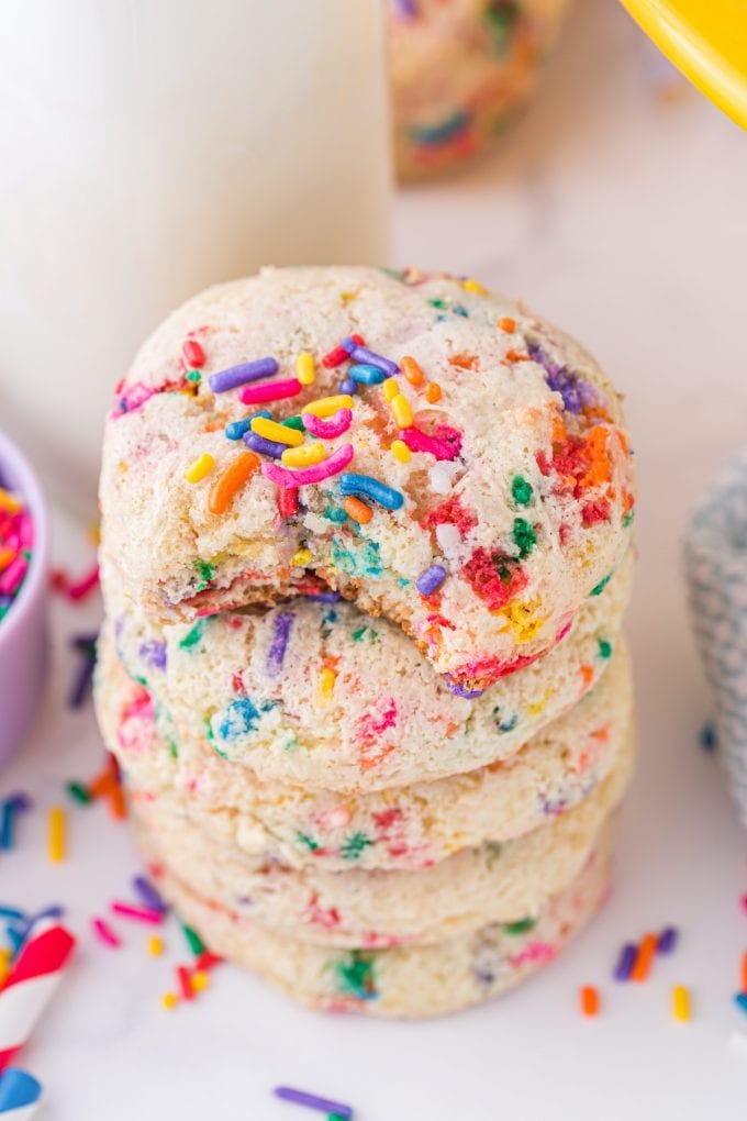 Funfetti Cookies (Cake Mix Cookies) - Princess Pinky Girl