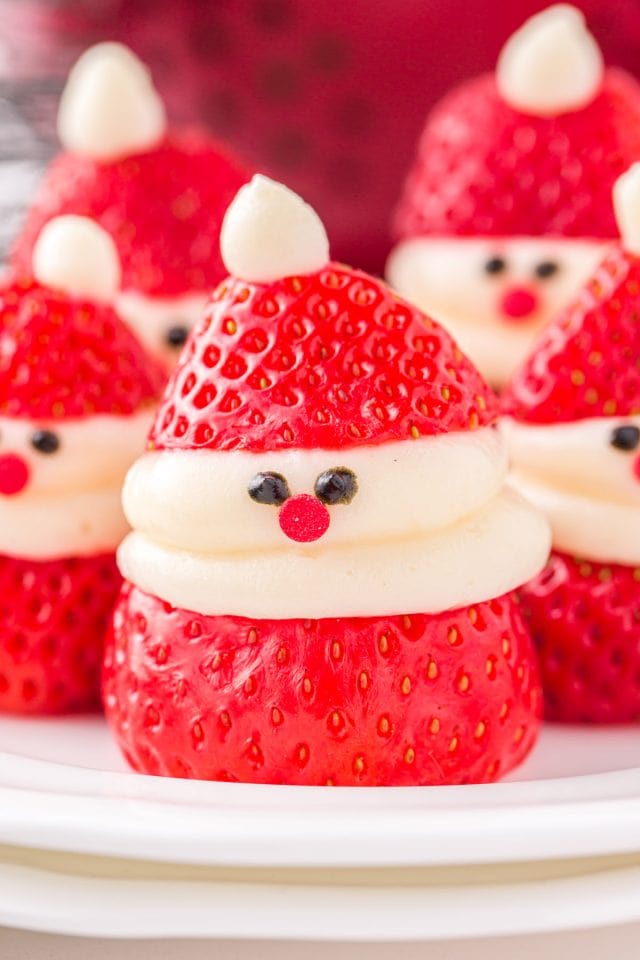 Strawberry Santas (with Cheesecake Filling) - Princess Pinky Girl
