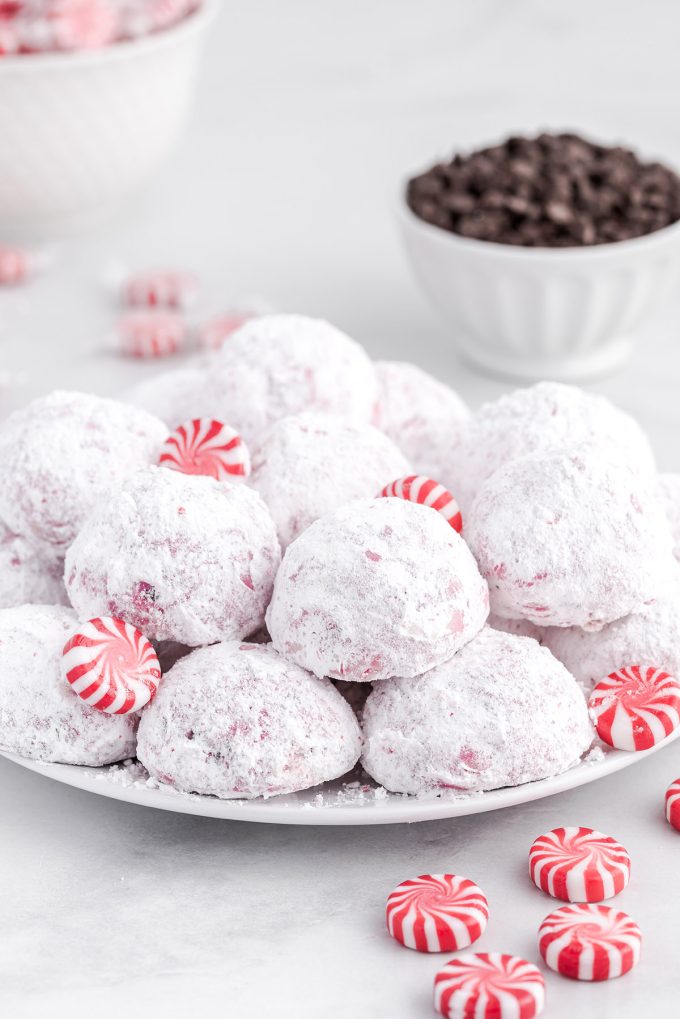 Peppermint Snowball Cookies - Princess Pinky Girl
