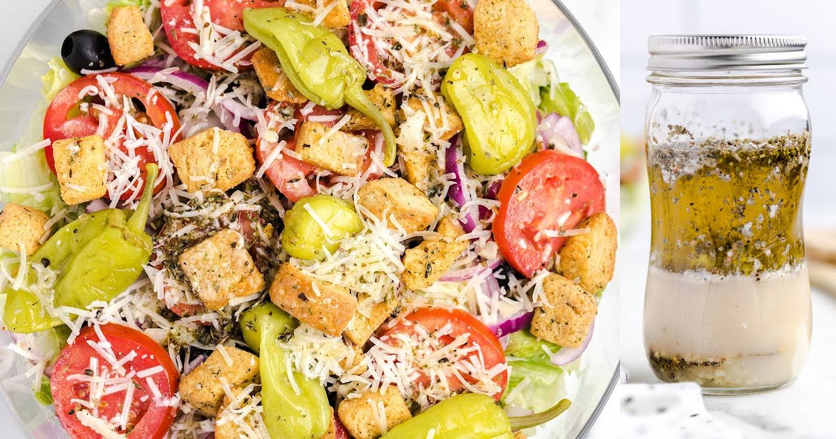 Copycat Olive Garden Salad and Dressing - Princess Pinky Girl