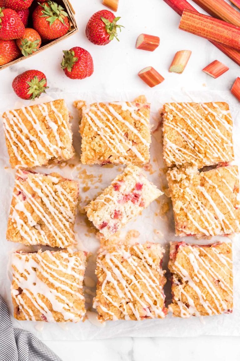 Strawberry Rhubarb Cake - Princess Pinky Girl