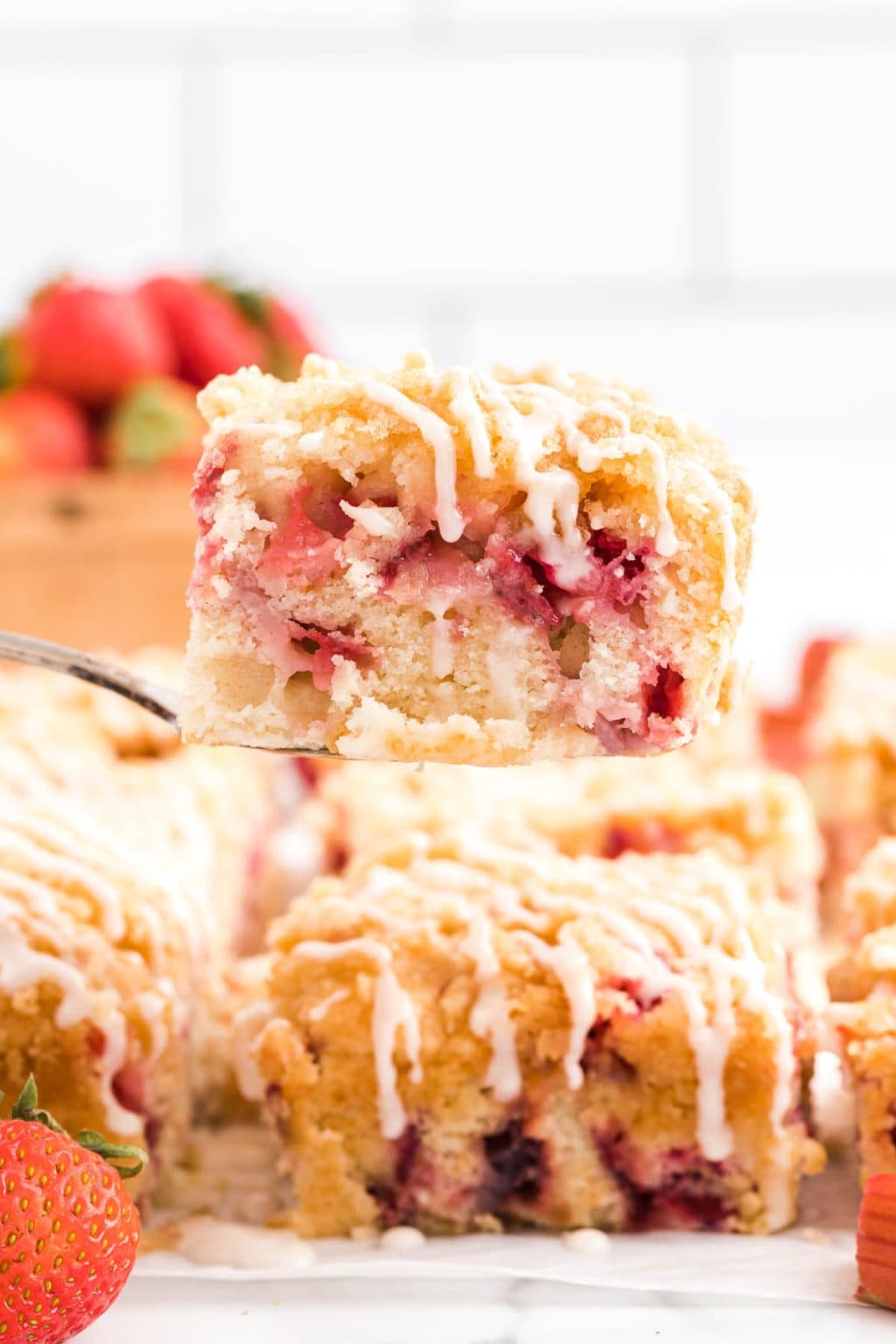 Strawberry Rhubarb Cake - Princess Pinky Girl