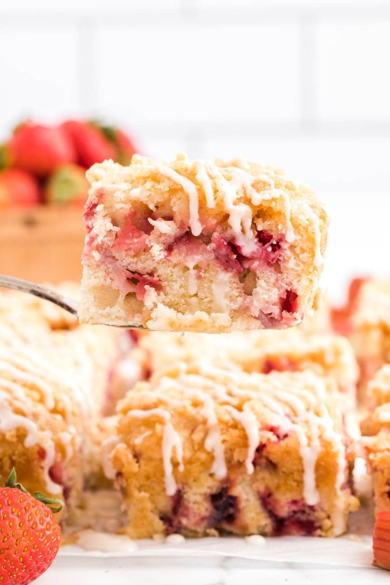 Strawberry Rhubarb Cake - Princess Pinky Girl