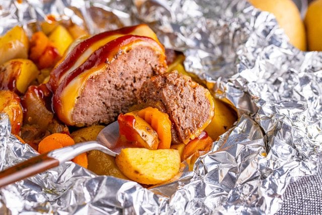 Burger Dinner Foil Packets - Princess Pinky Girl