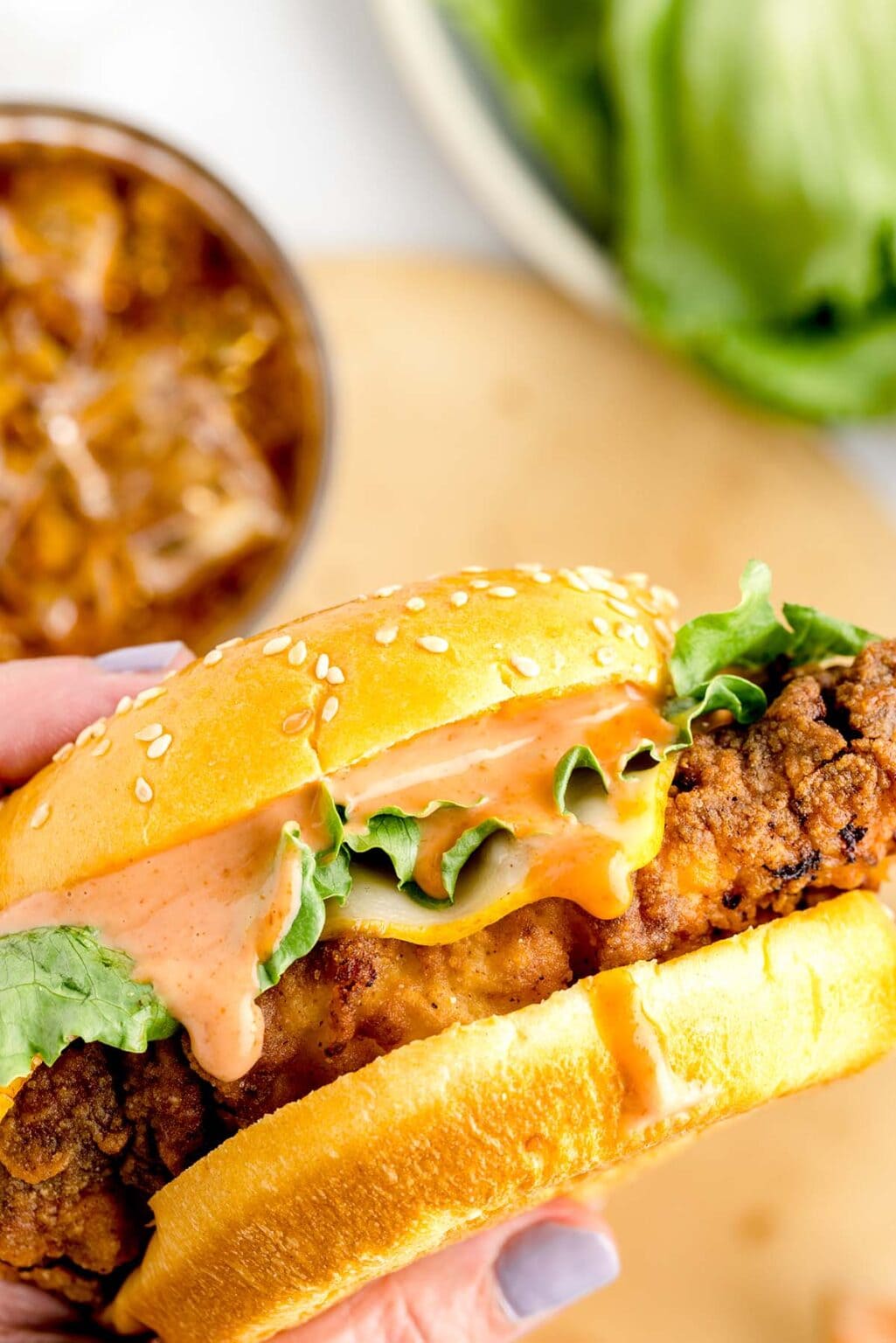 Zinger Burger (Copycat KFC Chicken Burger) - Princess Pinky Girl