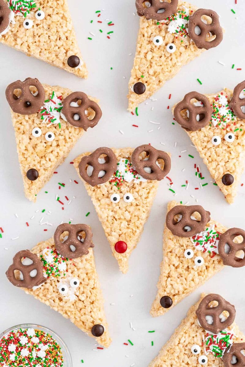 Reindeer Rice Krispie Treats - Princess Pinky Girl
