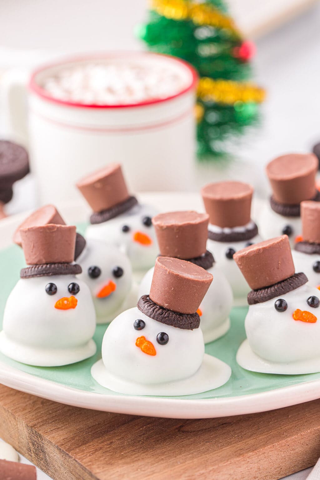 Melted Snowman Oreo Balls - Princess Pinky Girl