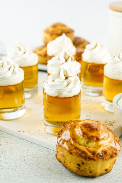 Cinnamon Roll Jello Shots - Princess Pinky Girl