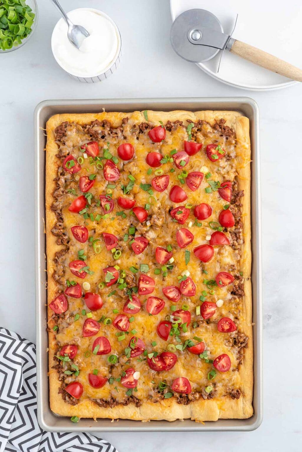 Homemade Taco Pizza with Crescent Rolls - Princess Pinky Girl