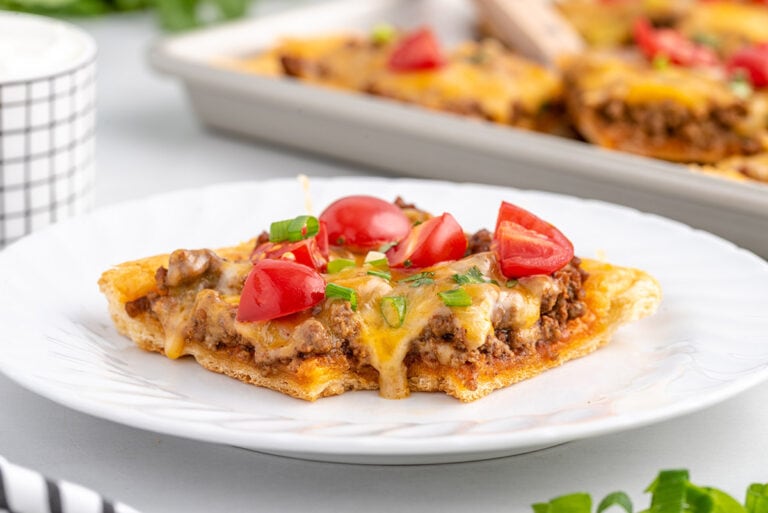 Homemade Taco Pizza with Crescent Rolls - Princess Pinky Girl