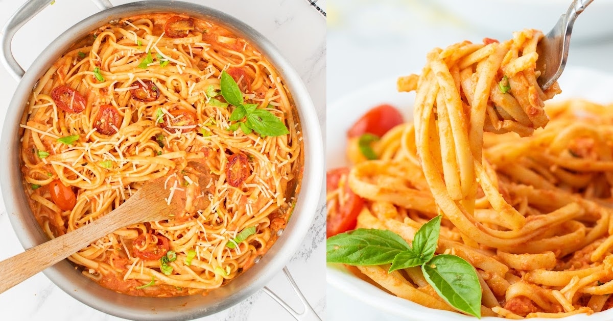Tomato Basil Pasta - Princess Pinky Girl