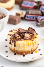Mini Snickers Cheesecakes - Princess Pinky Girl