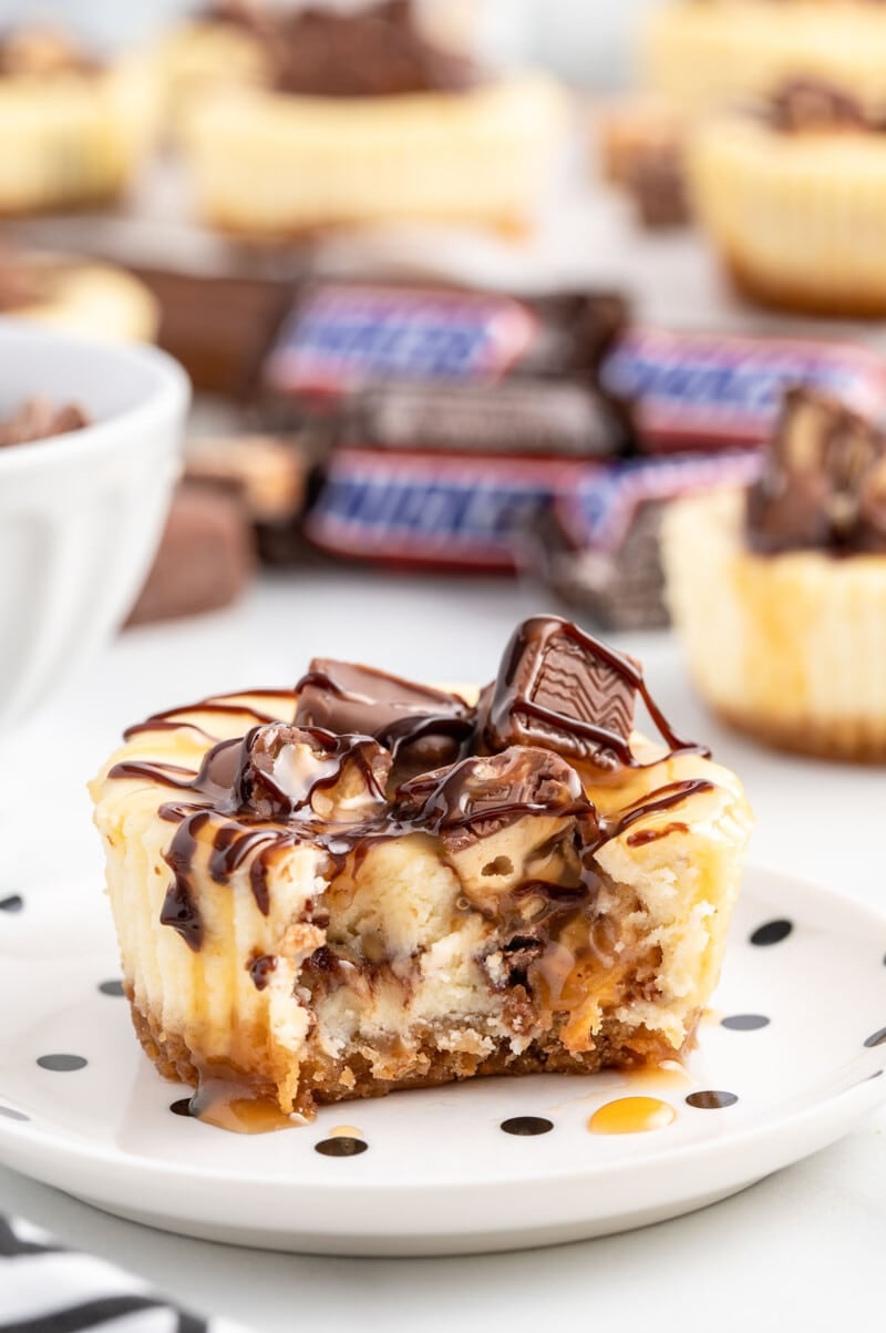 Mini Snickers Cheesecakes - Princess Pinky Girl