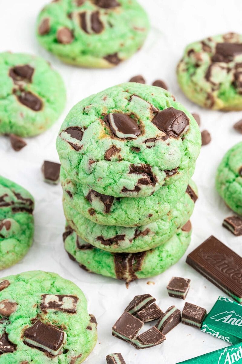 Mint Chocolate Chip Cookies - Princess Pinky Girl