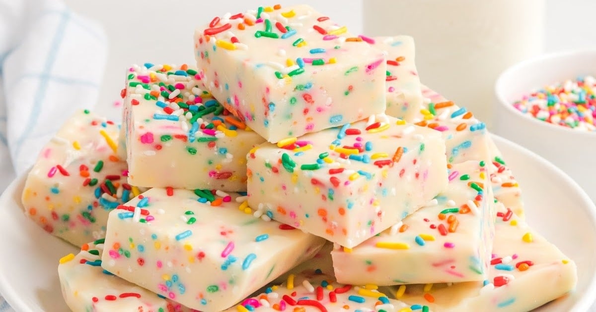 Easy Birthday Cake Fudge - Princess Pinky Girl