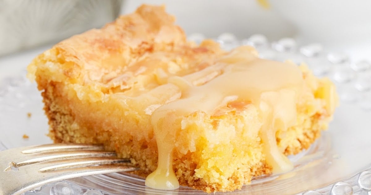 Gooey Butter Cake Recipe - Princess Pinky Girl