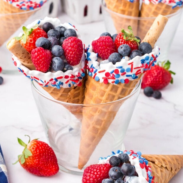 Patriotic Fruit Cones - Princess Pinky Girl