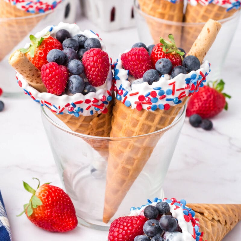 Patriotic Fruit Cones - Princess Pinky Girl