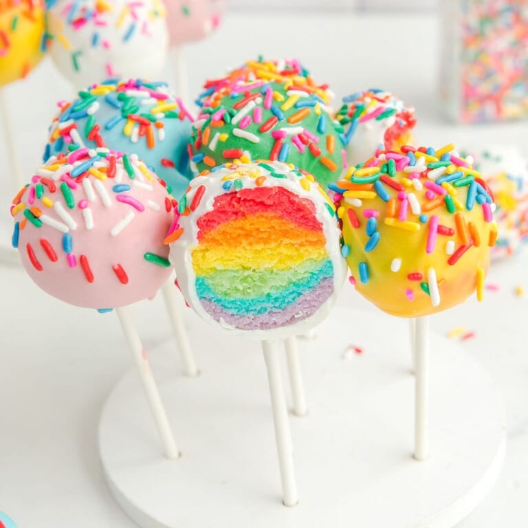 Rainbow Cake Pops - Princess Pinky Girl