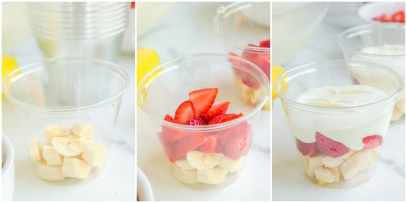 Banana Split Pudding Cups - Princess Pinky Girl