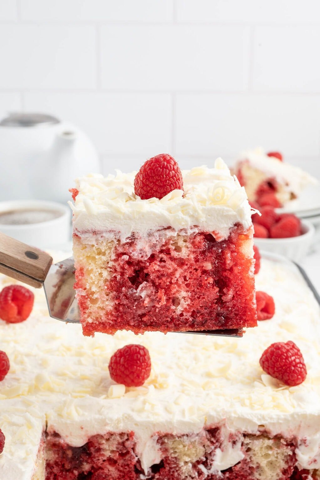 Raspberry Poke Cake - Princess Pinky Girl