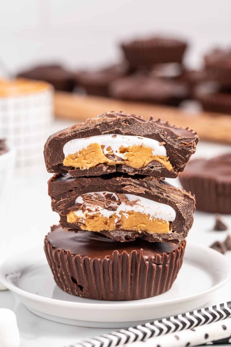 Peanut Butter Marshmallow Cups - Princess Pinky Girl