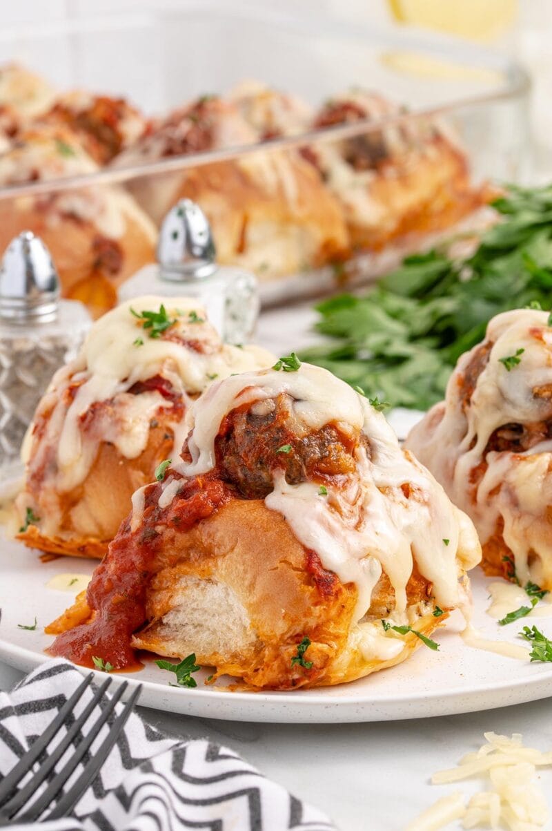 Garlic Bread Meatball Bombs - Princess Pinky Girl
