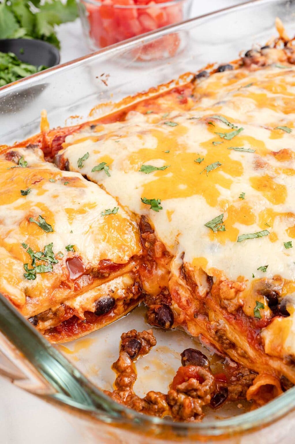 Mexican Lasagna Recipe with Tortillas - Princess Pinky Girl