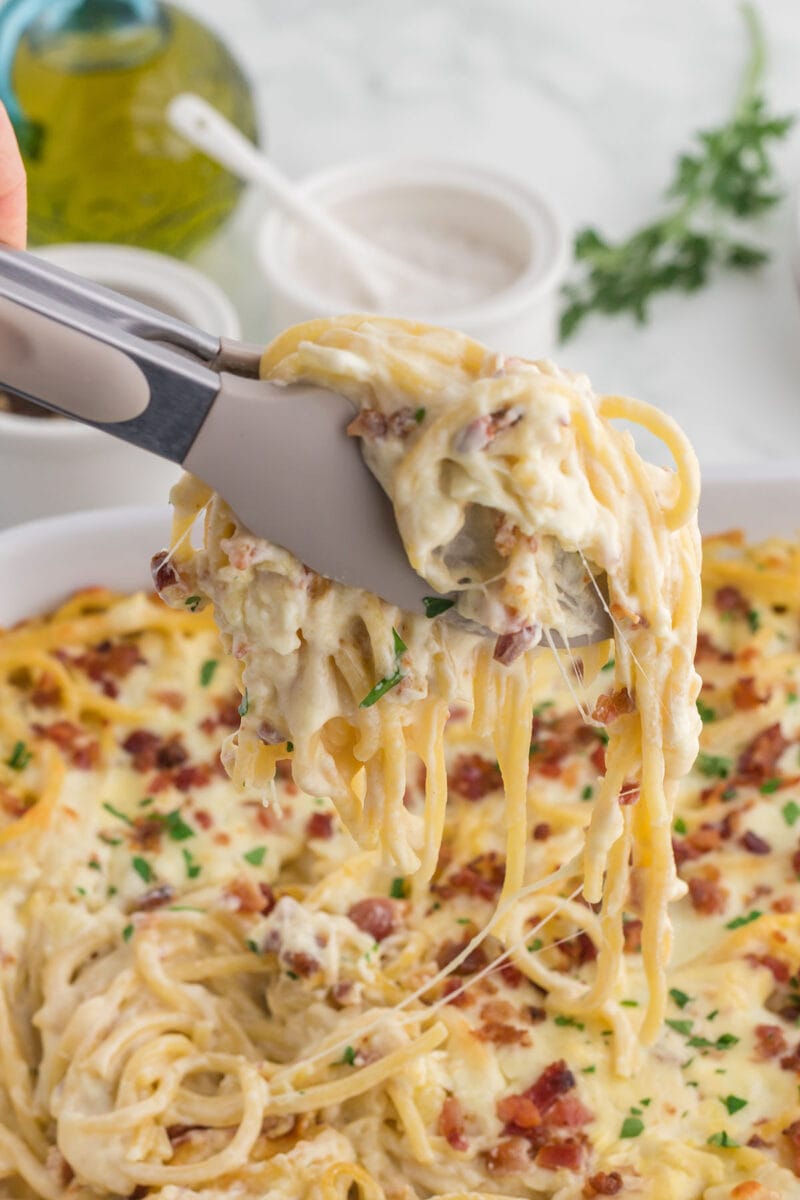 Creamy Bacon Pasta - Princess Pinky Girl