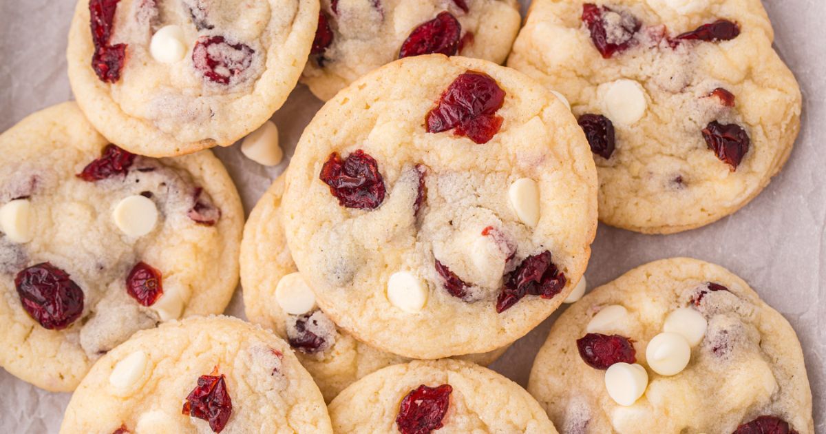 White Chocolate Cranberry Cookies - Princess Pinky Girl