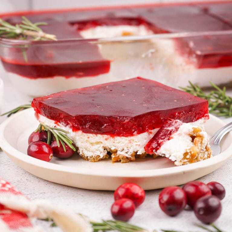 Cranberry Pretzel Salad - Princess Pinky Girl