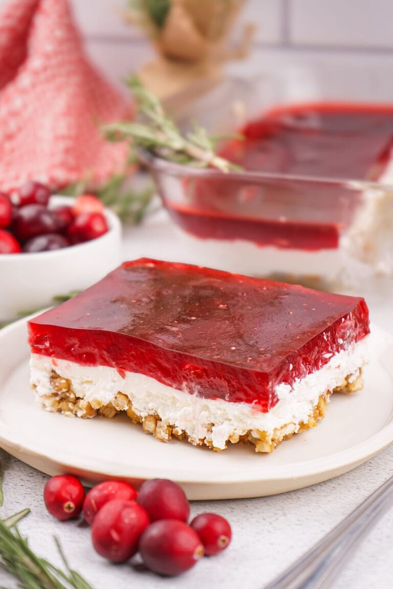 Cranberry Pretzel Salad - Princess Pinky Girl