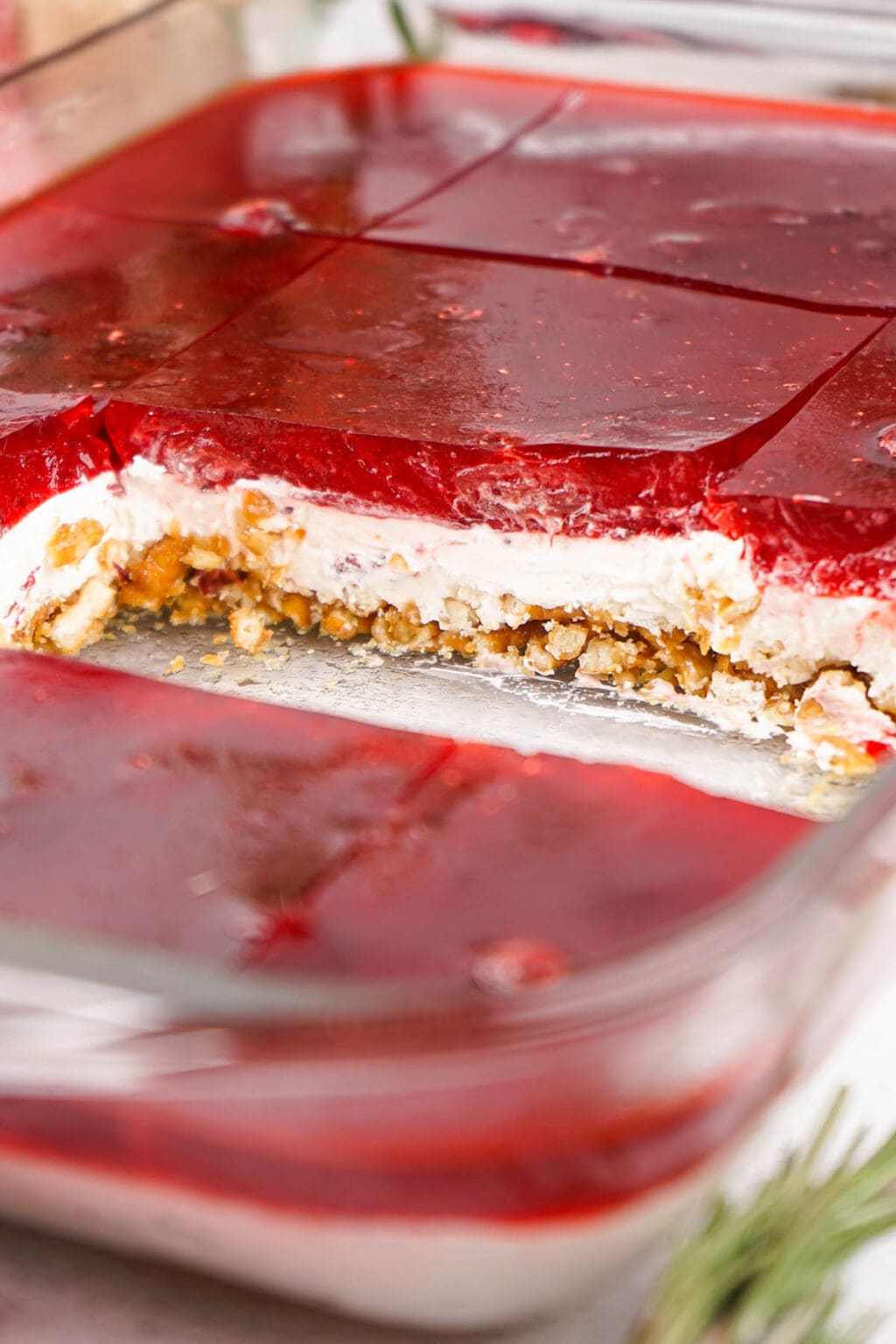 Cranberry Pretzel Salad - Princess Pinky Girl