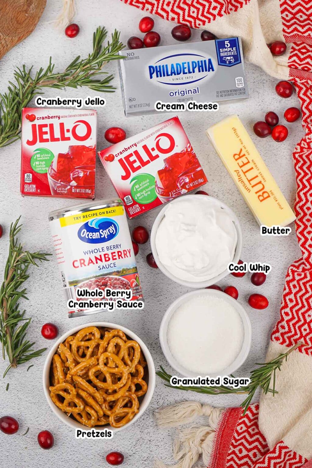 Cranberry Pretzel Salad - Princess Pinky Girl
