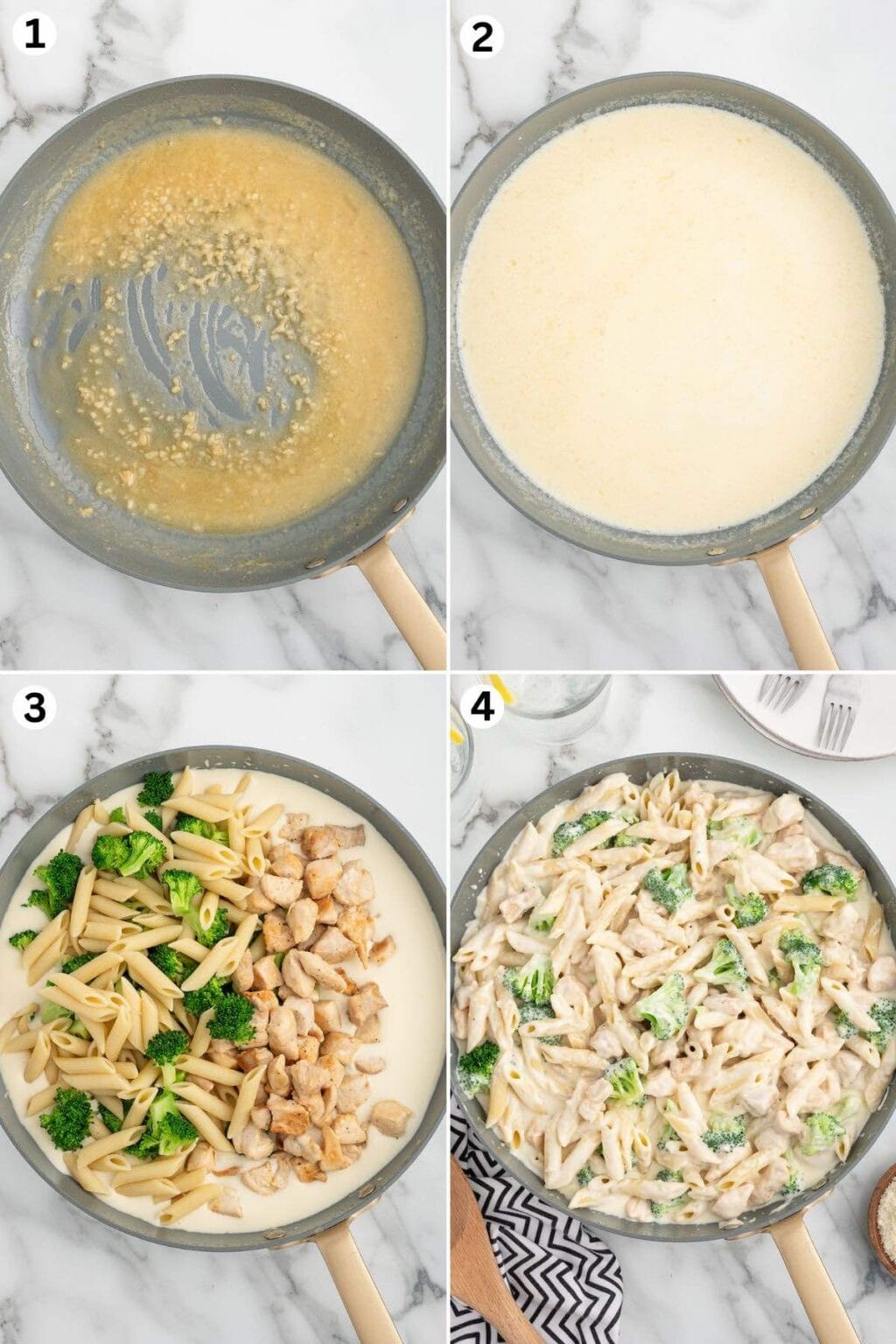 Chicken and Broccoli Penne Alfredo - Princess Pinky Girl