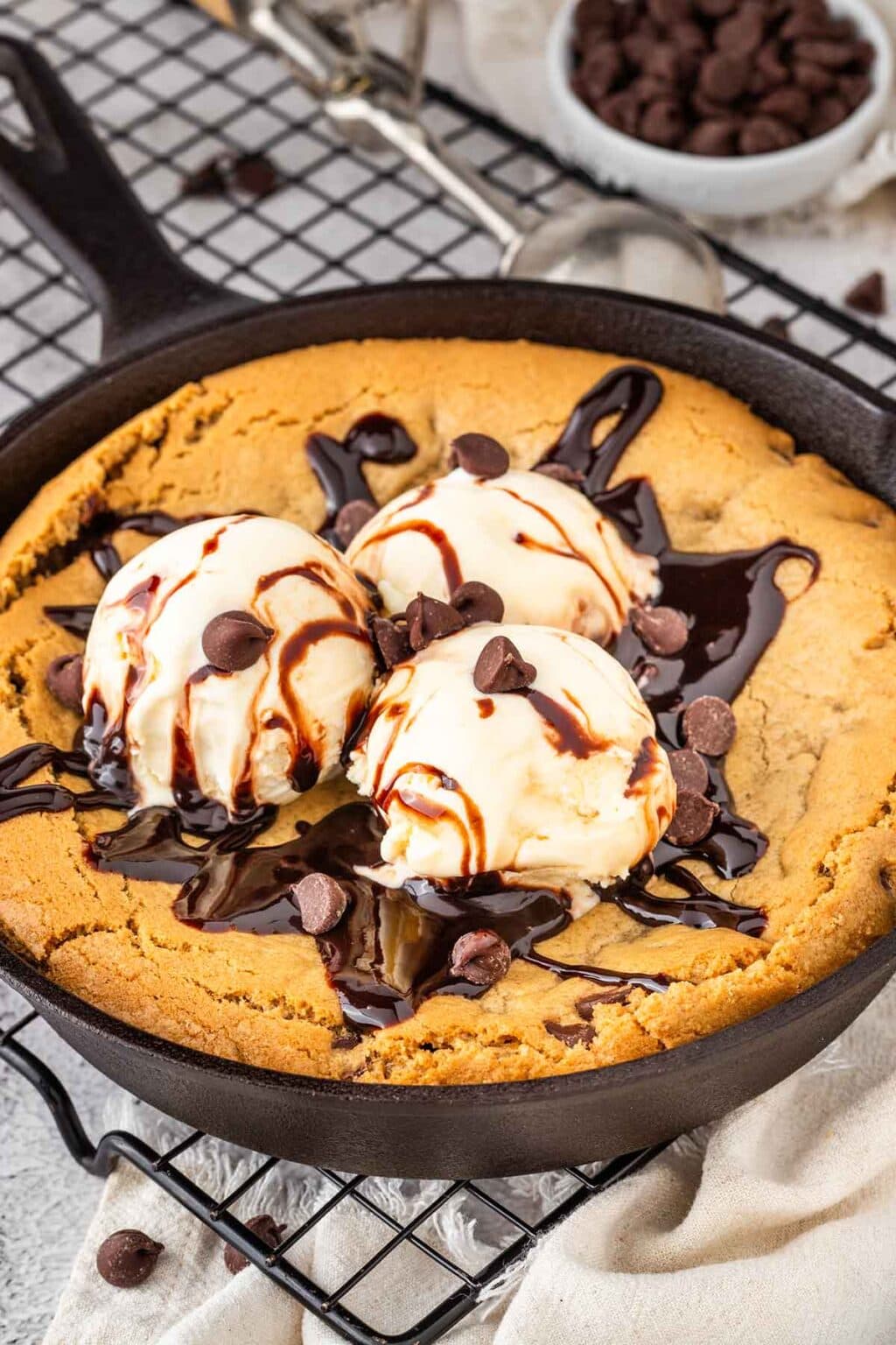 Pizookie -Chocolate Chip Skillet Cookie - Princess Pinky Girl